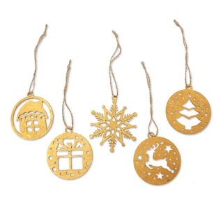Novica Handmade Merry Gift Handcrafted Ornaments (Set Of 5) - Bed Bath ...