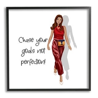 Stupell Chase Your Goals Phrase Framed Giclee Art Design by Saba Rauf ...