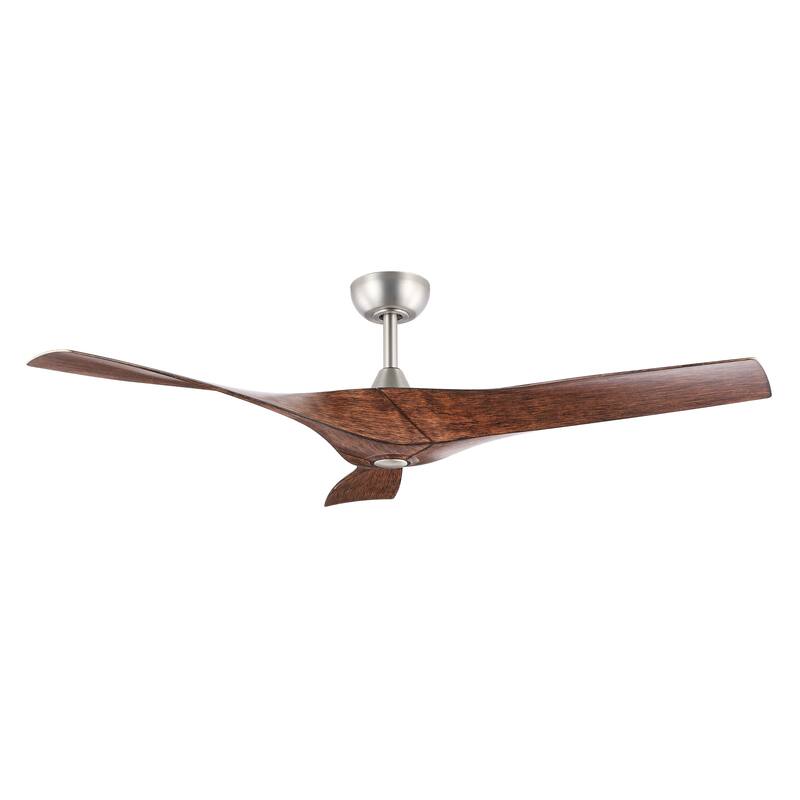 WINGBO 52'' DC Ceiling Fan without Lights, Matte Black with Remote ...