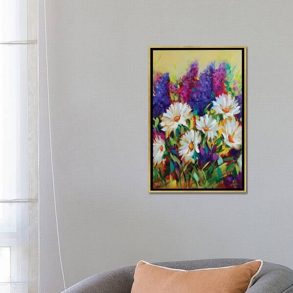iCanvas "Summer Glow Daisies And Delphiniums Jungle" by Rohini Mathur ...