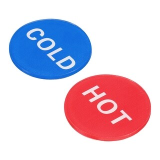 Self Stick Hot/Cold Water Label, Acrylic Sticker Sign for Faucet Sinks ...