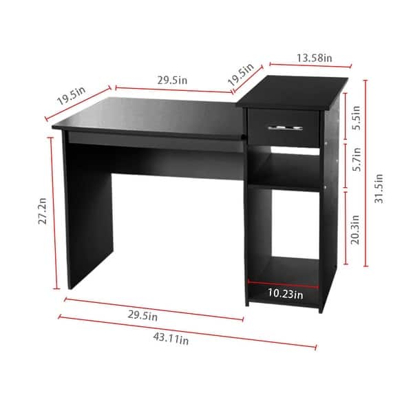 PC Study Table Home Desktop Computer Desk With Drawers Home Small Desk ...