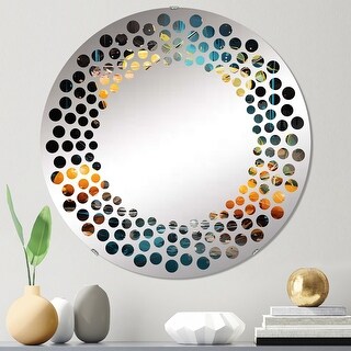 Designart "Artful Mixology Cocktail Melody" Cocktails Beige Wall Mirror ...
