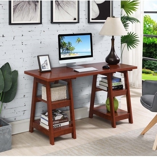 Designs2Go Modern 54 in MDF Portable Computer Desk, Cherry - Bed Bath ...