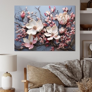 Designart "Lavish Magnolia Tree I" Magnolias Wall Art - Bed Bath ...