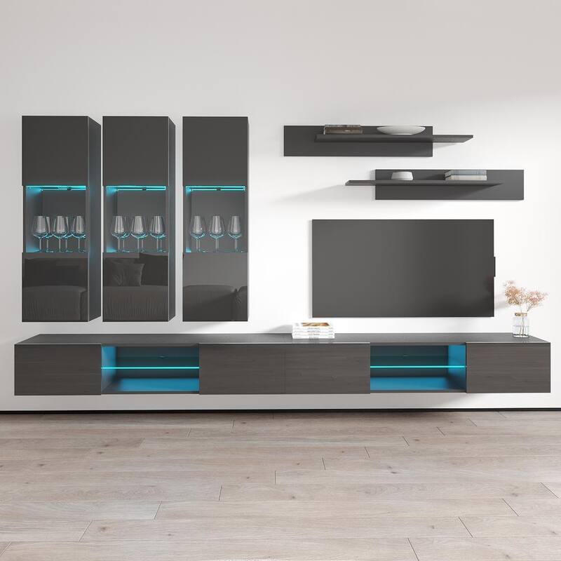 Fly E2 33TV Wall Mounted Floating Modern Entertainment Center ...