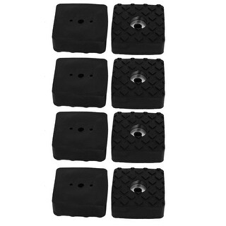 Furniture Table Desk Rubber Leg Foot Pads Floor Protectors Black ...
