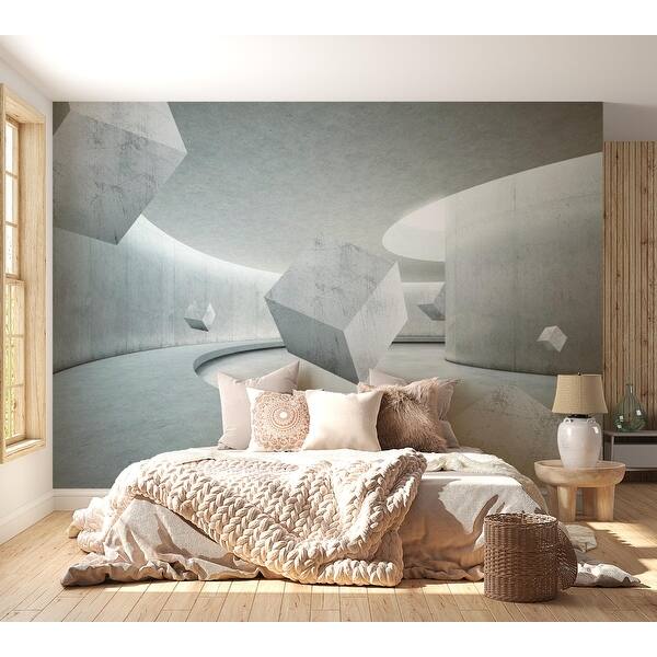3D Illusion Non-pasted Wallpaper Wall Mural - Floating Cubes - Bed Bath ...