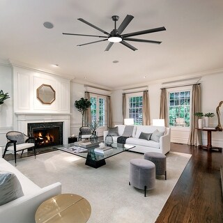 Modern Ceiling Fan Light with Smart Remote, 6 Speed Reversible DC Motor ...