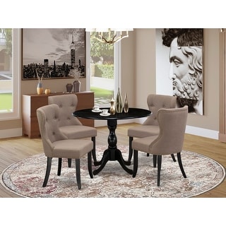 East West Furniture 5 Pc Dining Table Set- a Dining Table and 4 Parson ...