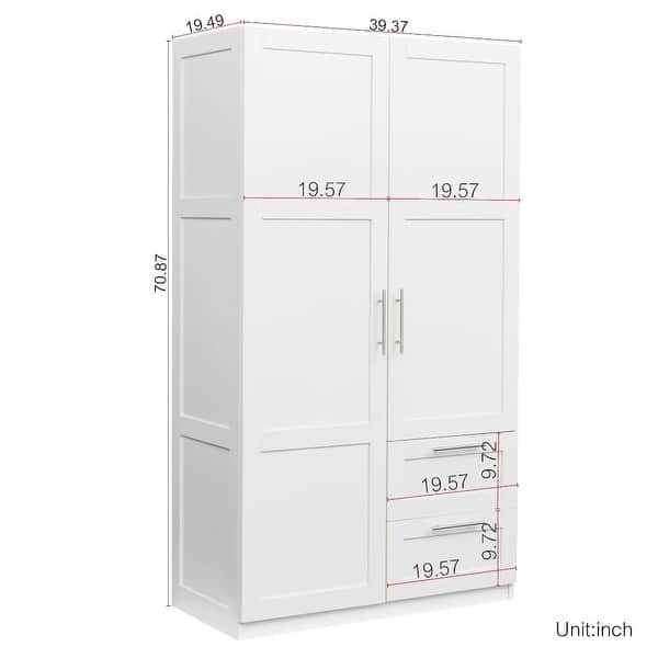 High wardrobe and kitchen cabinet with 7 storage spaces - N/A - Bed ...