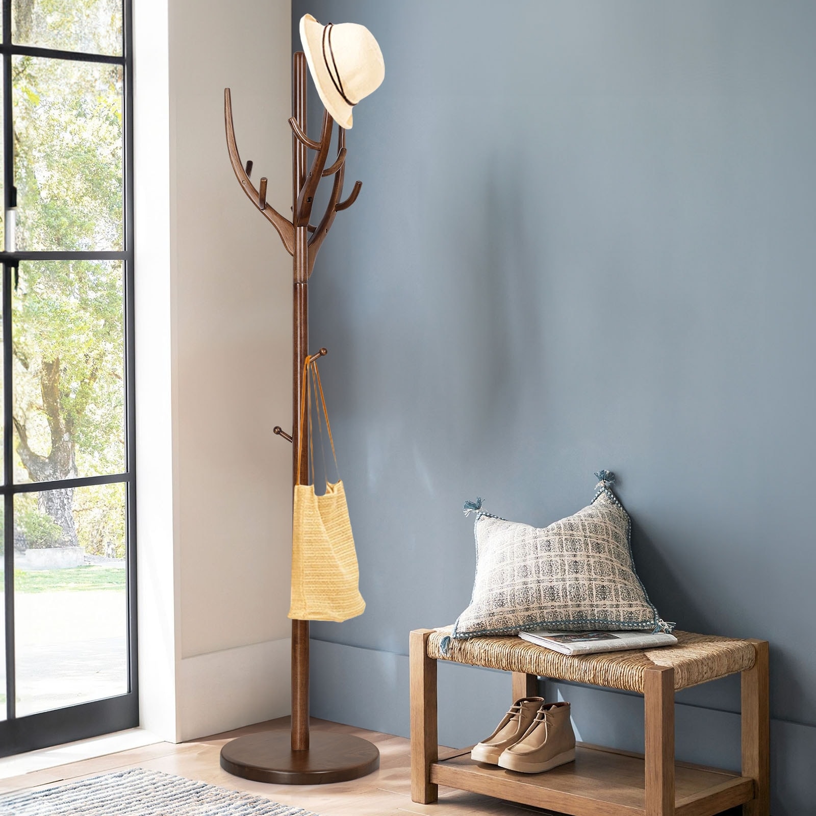 Round coat rack store