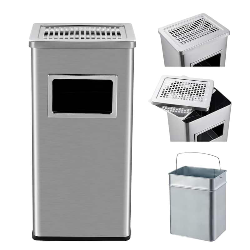 Outdoor 20 Gallon Trash Can Garbage Bin with Lockable Lid - Overstock ...