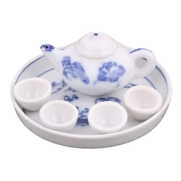 Household Ceramic Landscape Pattern Desktop Decor Mini Teapot Tea Cup ...
