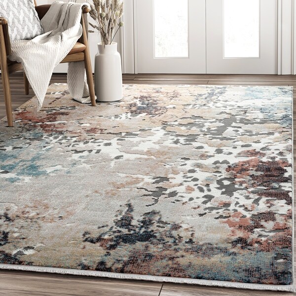 Abani Rugs Azure Contemporary Warm Distressed Rug Bed Bath Beyond 33555407