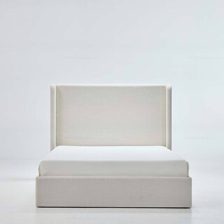 Simplicity Upholstered Bed with Soft Curved Wingback - Bed Bath ...