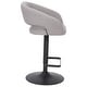 Modern Upholstered Adjustable Height Swivel Barstool with Footrest ...