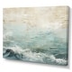 Designart "Modern Coastal Beige And Blue River I" Coastal Ocean Wall ...