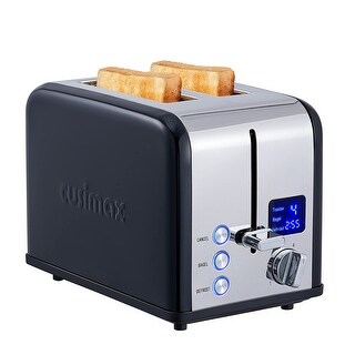 Toaster 2 Slice, Stainless Steel Toaster with Large LED Display, Bread ...