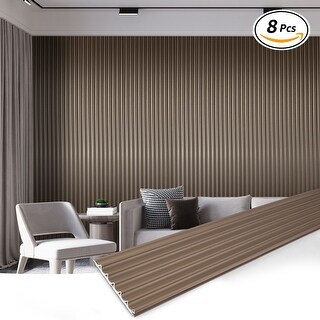 Art3d 104'' X 6.3'' Fluted Wall Panel for Interior Decor, WPC Wall ...