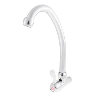 Kitchen Horizontal Mounted Water Tap Basin Faucet 20mm Thread - Silver ...