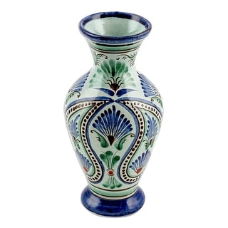Novica Handmade PeacockS Tail Ceramic Vase - Bed Bath & Beyond - 38255554