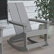 Modern 2-Slat Adirondack Poly Resin Rocking Chair for Indoor/Outdoor ...