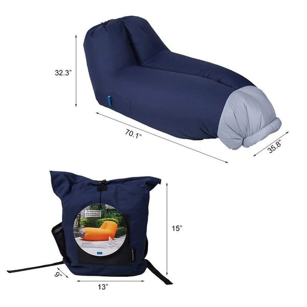 Summer Outdoor Inflatable Lounger Seat Air Mattress Lounge Chair Sofa ...