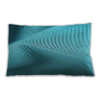 Ahgly Company Patterned Indoor-Outdoor Dark Cyan Green Lumbar Throw ...