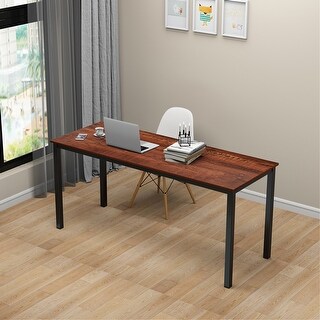 Modern Simple Computer Desk- Sandalwood - Bed Bath & Beyond - 34459333