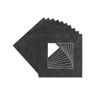 20x20 Mat for 12x12 Photo - Dark Grey Suede Matboard for Frames ...
