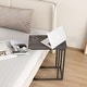 C-Shaped End Table - Slide Under Sofa, Compact Overbed Table for Small ...