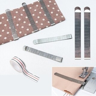 20 Piece Stainless Steel Quilting Clips with 3' Measurement Ruler - Bed ...