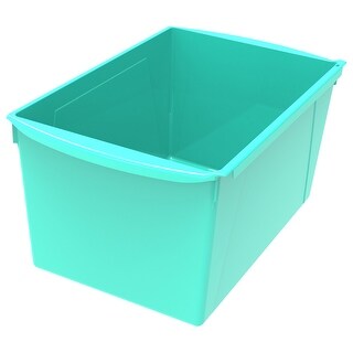 Storex Interlocking Book Bins, Double Wide, 14-1/2 x 9-1/5 x 7 Inches ...