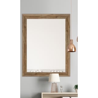 Americana Brown Rustic Sloped Framed Wall Mirror - Bed Bath & Beyond ...