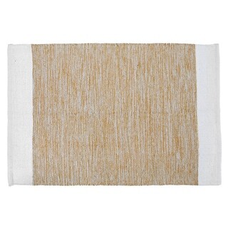 Handloom Cutton Rug With Lurex (Gold) - 16x24 - Bed Bath & Beyond ...