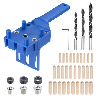 Blue Hand Wood Doweling Jig Drill Center Dowel Pin Drill Stop Wrench ...