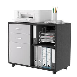 3 -Drawer Mobile Lateral File Cabinet with Printer Stand - Bed Bath ...