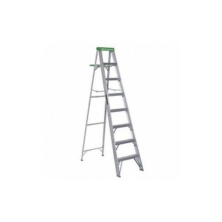 Stepladder: 8 ft Ladder Ht, 7 Steps, 225 lb, 51 1/4 in Base Spread, 23 ...
