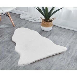 Ivory Faux Rabbit Fake Fur Fuzzy Soft Fluffy Plush Cozy Shaggy Machine ...