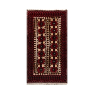 3x5 Hand Knotted Red Persian Wool Traditional Oriental Area Rug - 3' 3 ...