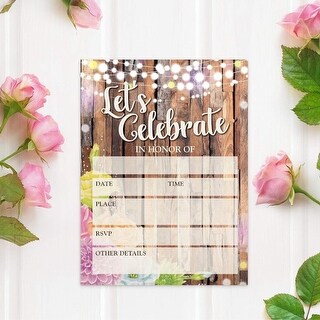 Stonehouse Collection Party Invitations with Envelopes - 25 Let's ...