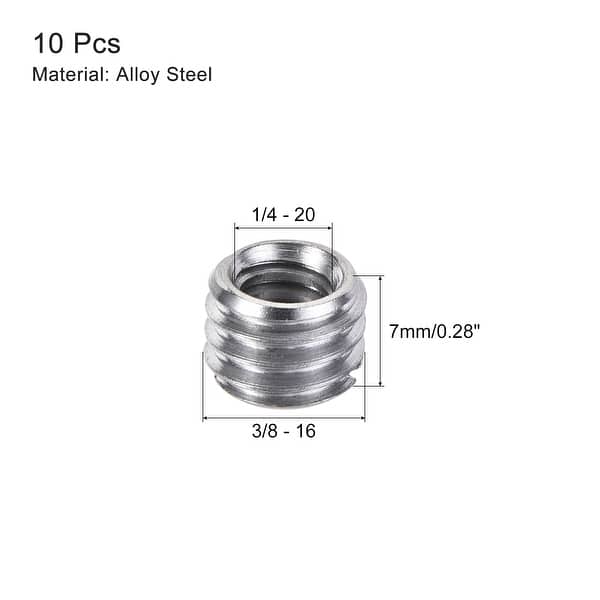 1/4" Female to 3/8" Male Screw Adapter 0.28" for Tripod Alloy Steel ...