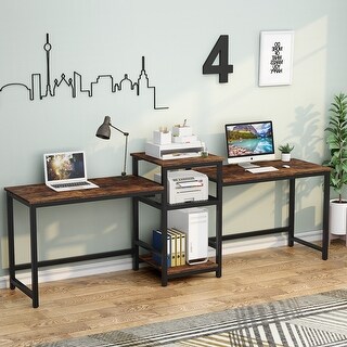 2-Person Computer Desk Home Office Desk Study Writing Table - Bed Bath ...