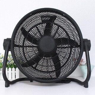 High Velocity 360 Degree Rotation Floor Fan Indoor Plastic 20 Inch ...