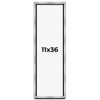 11x36 Shadow Box Frame Silver | 1.375 Inches Deep Real Wood - Bed Bath ...