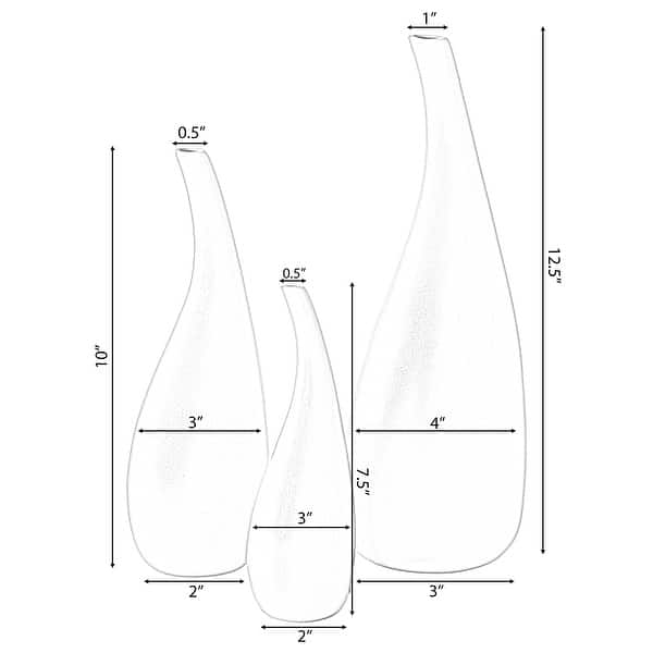 Modern White Ceramic Water Drop Vase - Bed Bath & Beyond - 35467286