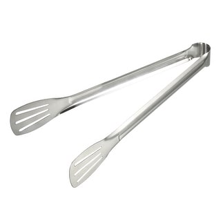 11.22" Stainless Steel Barbecue Tongs, Metal Food Tongs BBQ Grilling ...