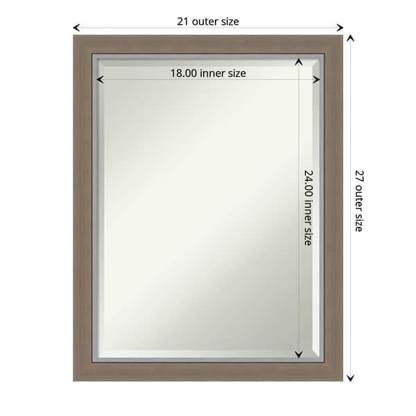 Beveled Bathroom Wall Mirror - Eva Narrow Frame - Bed Bath & Beyond ...