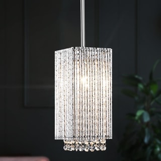 Mini Crystal Chandelier 1 Light Modern Hanging Light Fixture Small ...